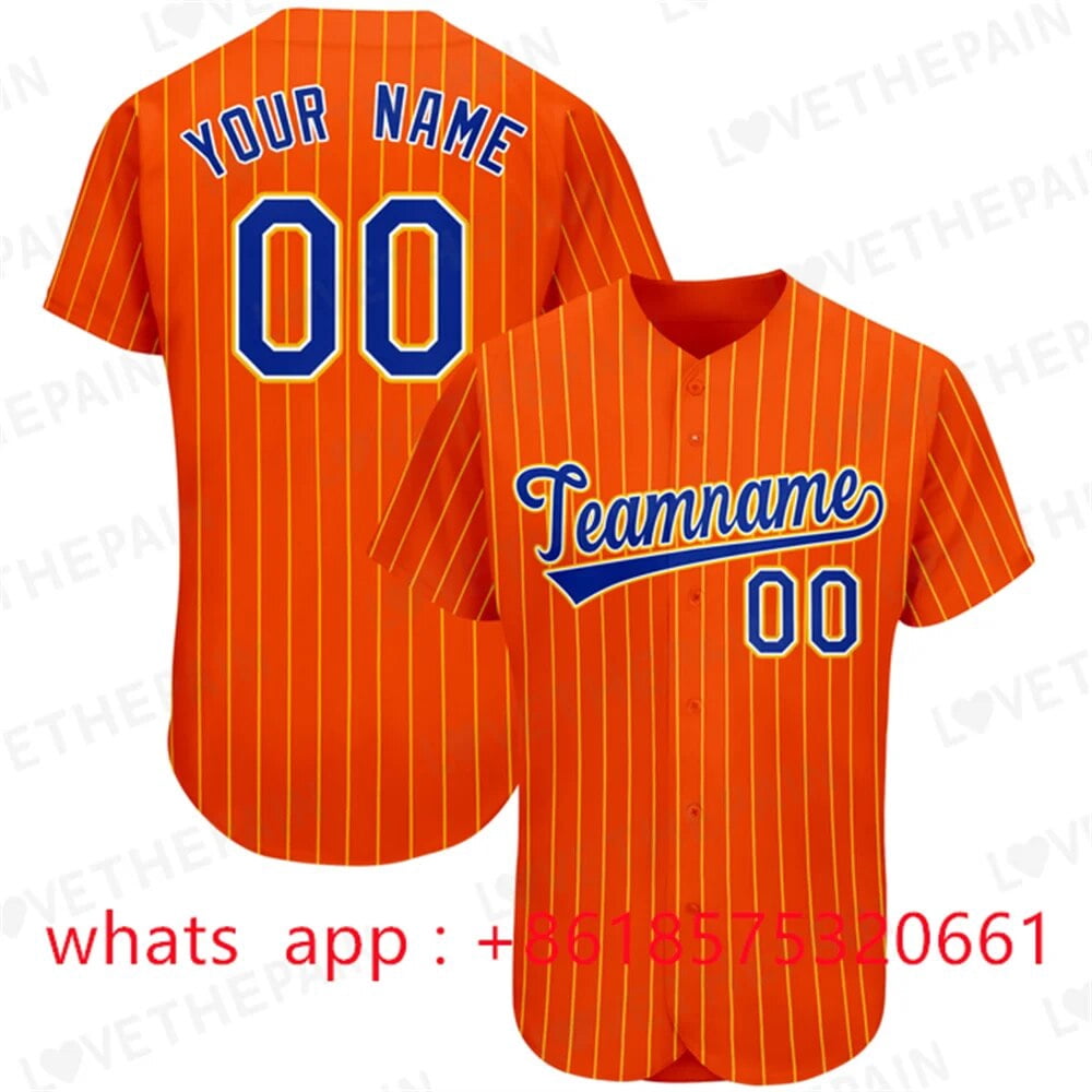 Custom Embroidered Baseball Shirt Baseball Jersey Stitched Team Name ...