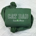 Custom Embroidered Cat Dad with Names Sweatshirt, Custom Embroidered ...