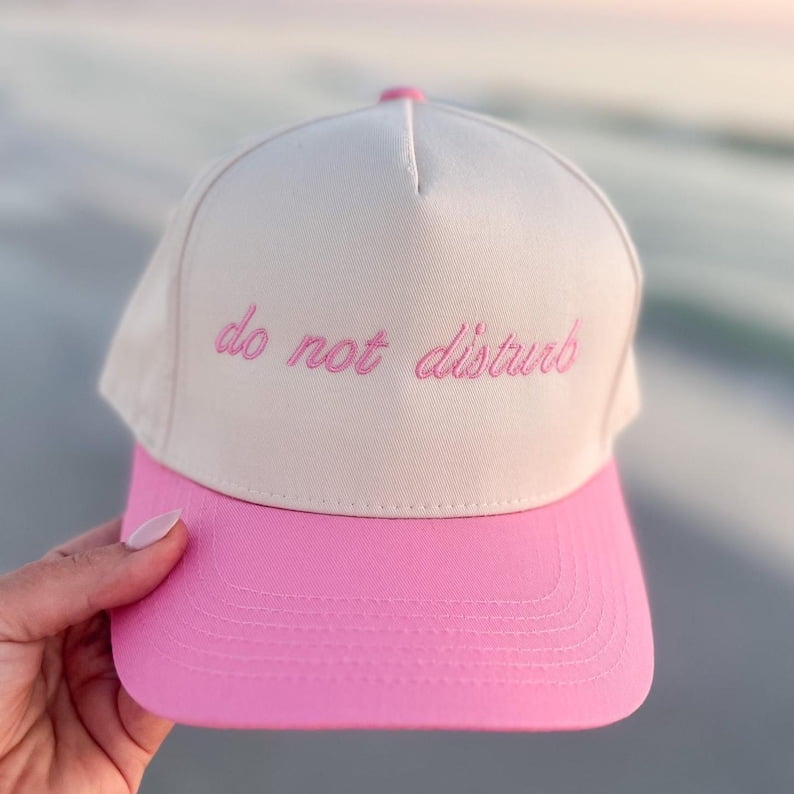 Custom Embroidered Script Vintage Trucker Hat // Two Tone Trucker Hat ...