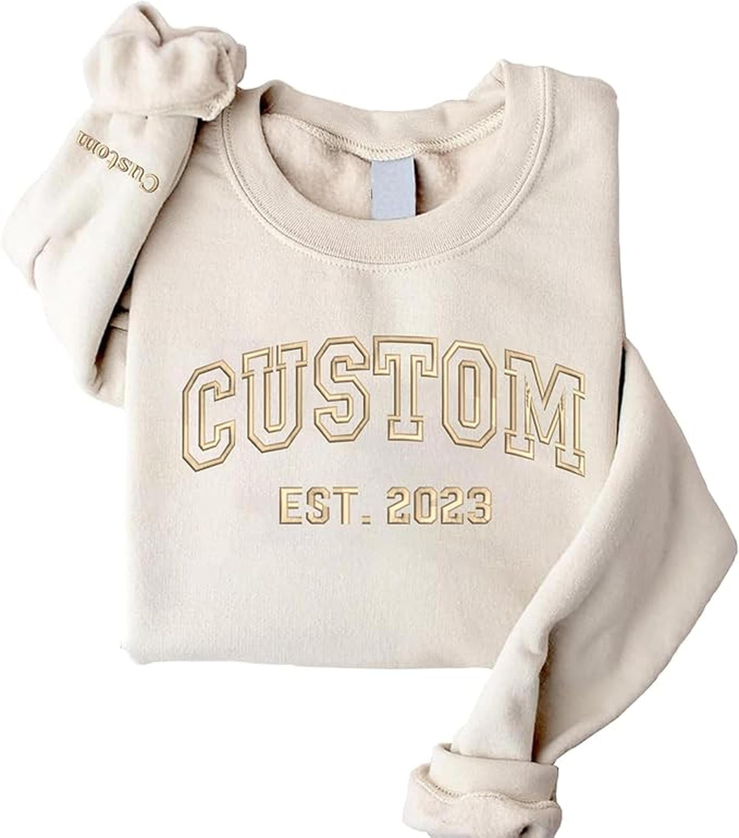 Custom Embroidered Sweatshirts and Hoodie Design Your Own, Custom Text ...
