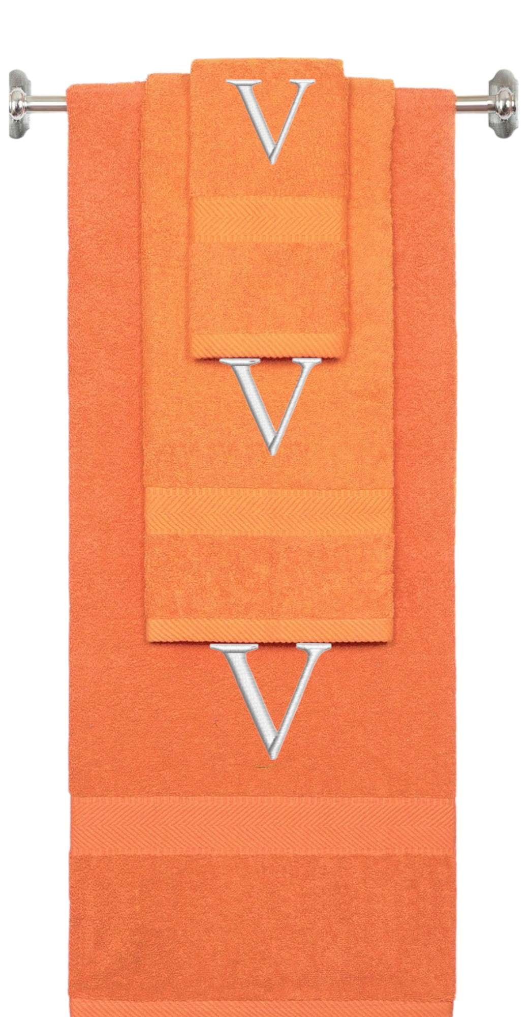 Custom Embroidered Terry Cotton Ring Spun Bath Towel, Hand Towel And ...