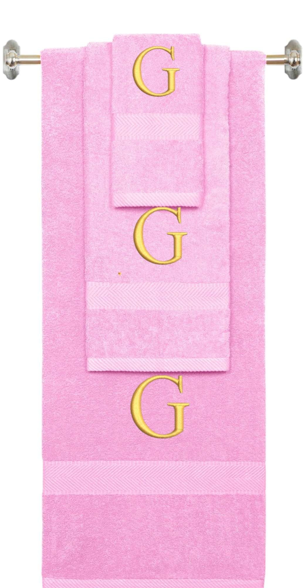 Custom Embroidered Terry Cotton Ring Spun Bath Towel, Hand Towel And ...