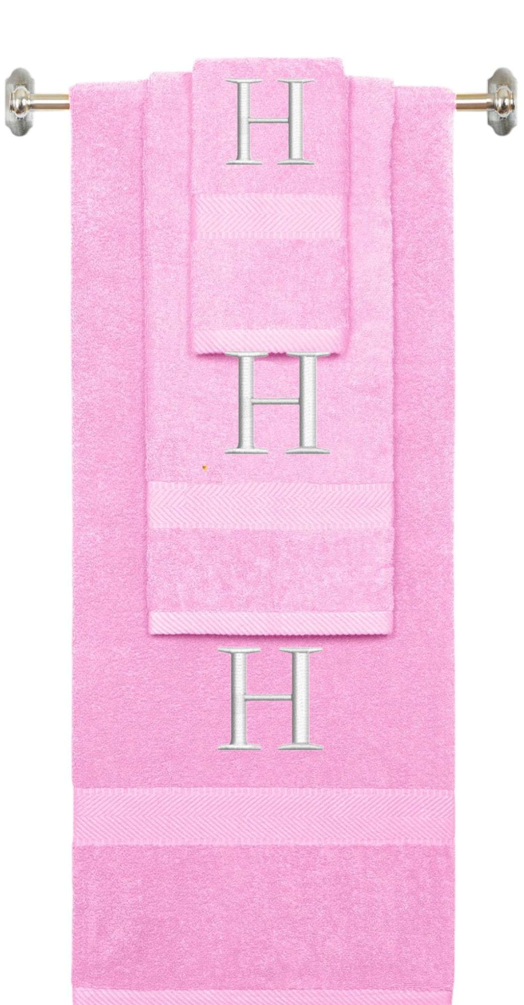 Custom Embroidered Terry Cotton Ring Spun Bath Towel, Hand Towel And ...