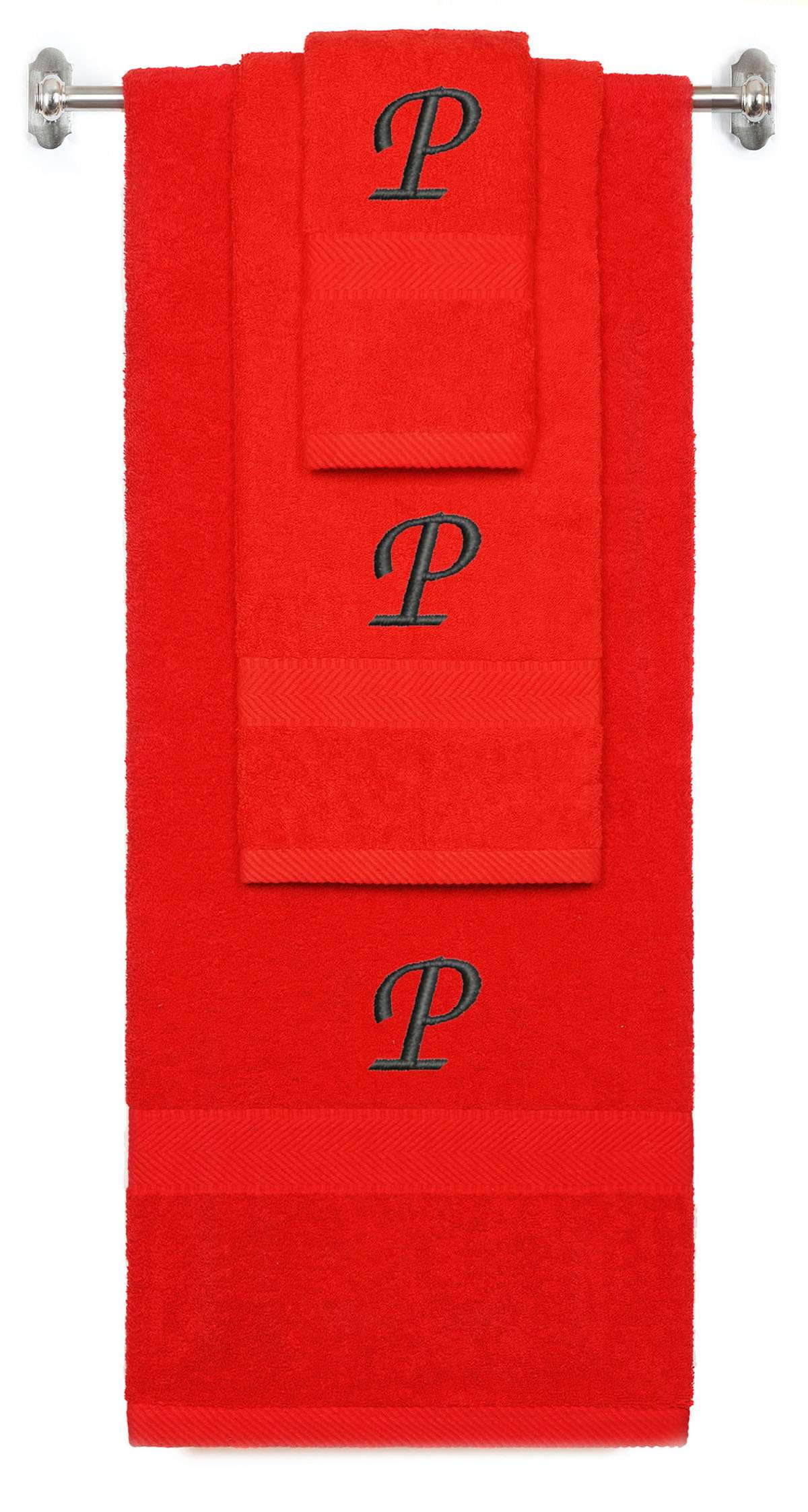 Custom Embroidered Terry Cotton Ring Spun Bath Towel, Hand Towel And ...