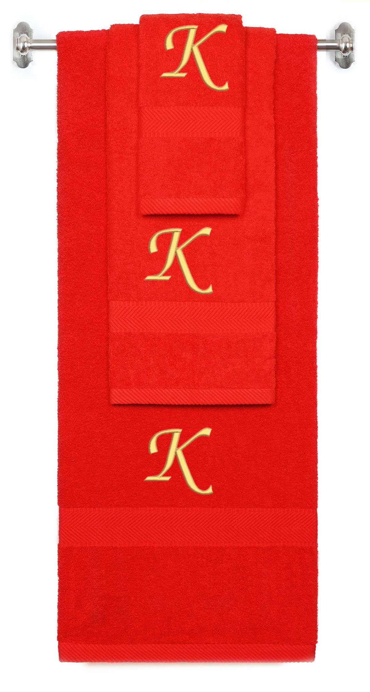 Custom Embroidered Terry Cotton Ring Spun Bath Towel, Hand Towel And ...