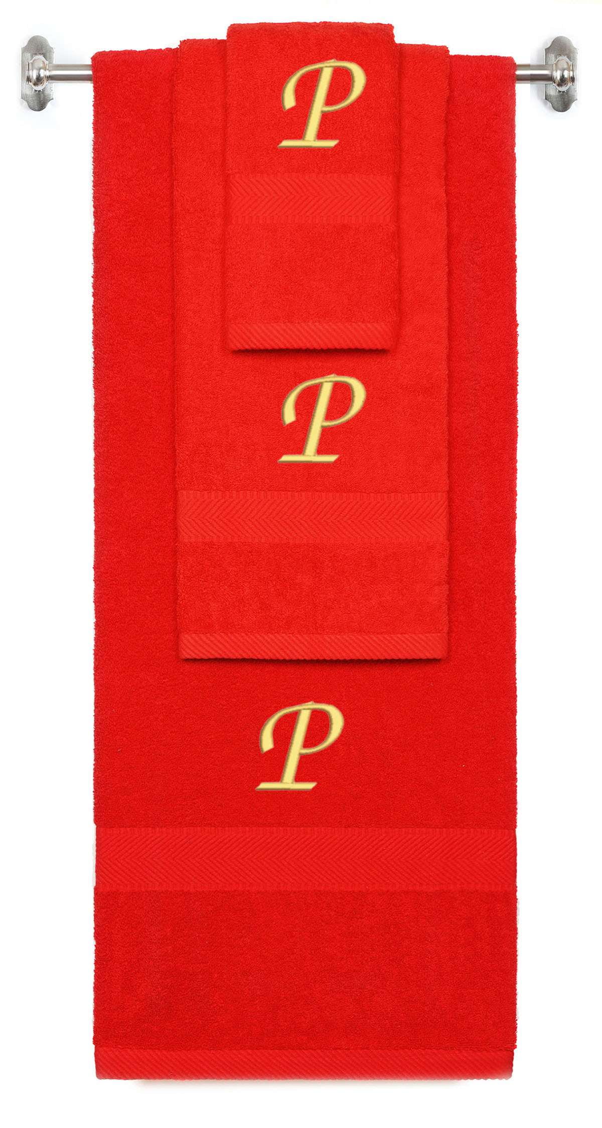 Custom Embroidered Terry Cotton Ring Spun Bath Towel, Hand Towel And ...