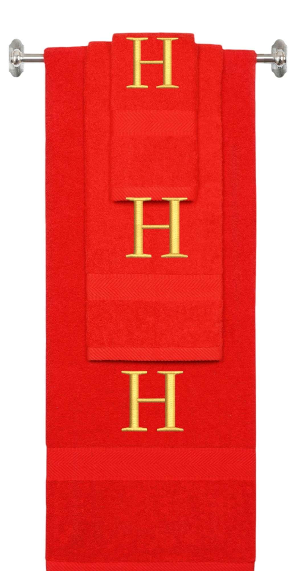 Custom Embroidered Terry Cotton Ring Spun Bath Towel, Hand Towel And ...