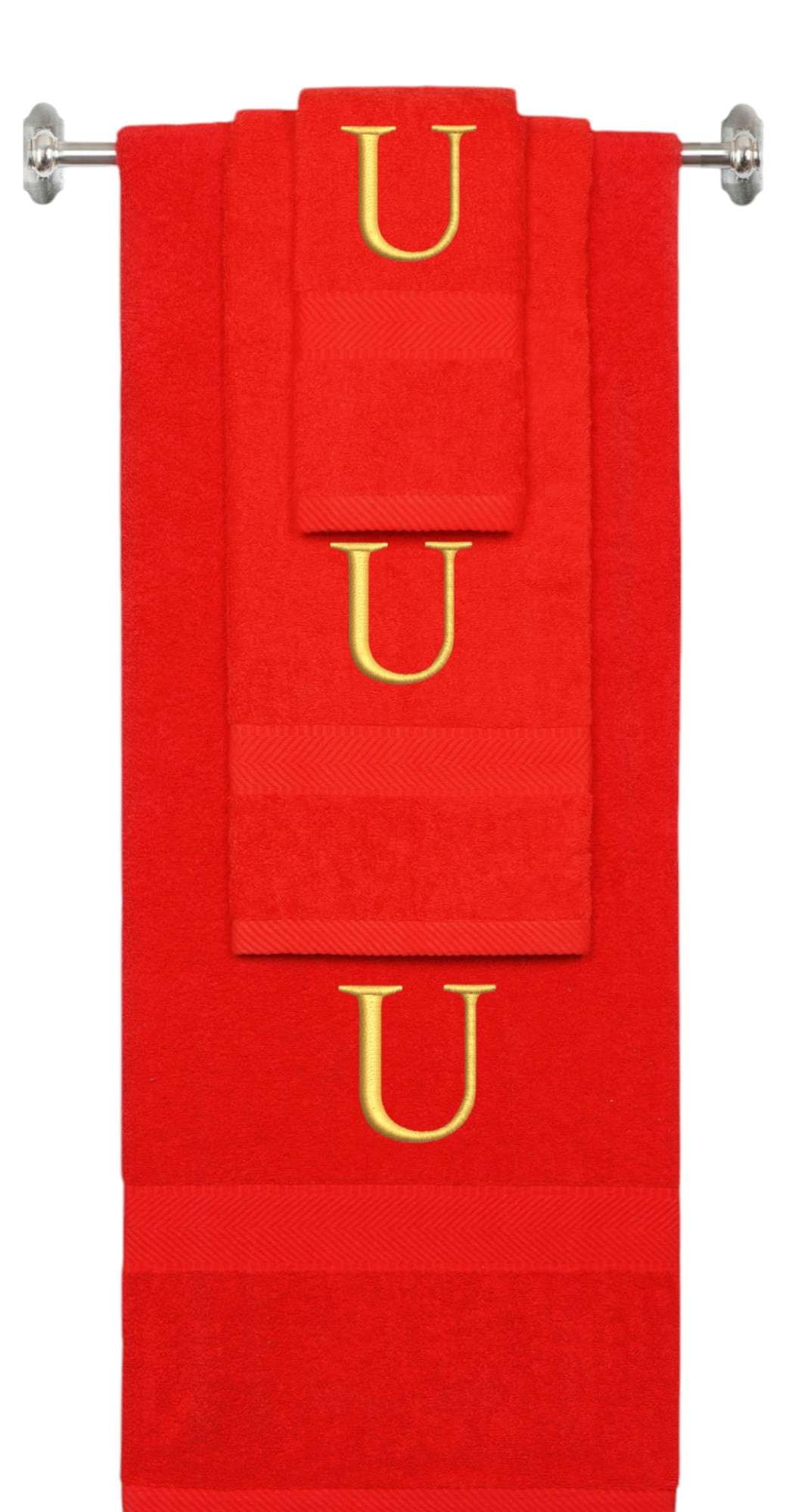 Custom Embroidered Terry Cotton Ring Spun Bath Towel, Hand Towel And ...