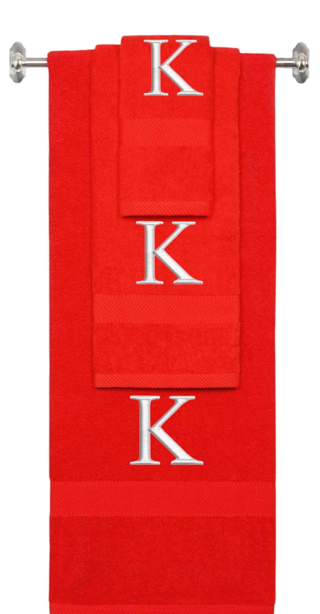 Custom Embroidered Terry Cotton Ring Spun Bath Towel, Hand Towel And ...