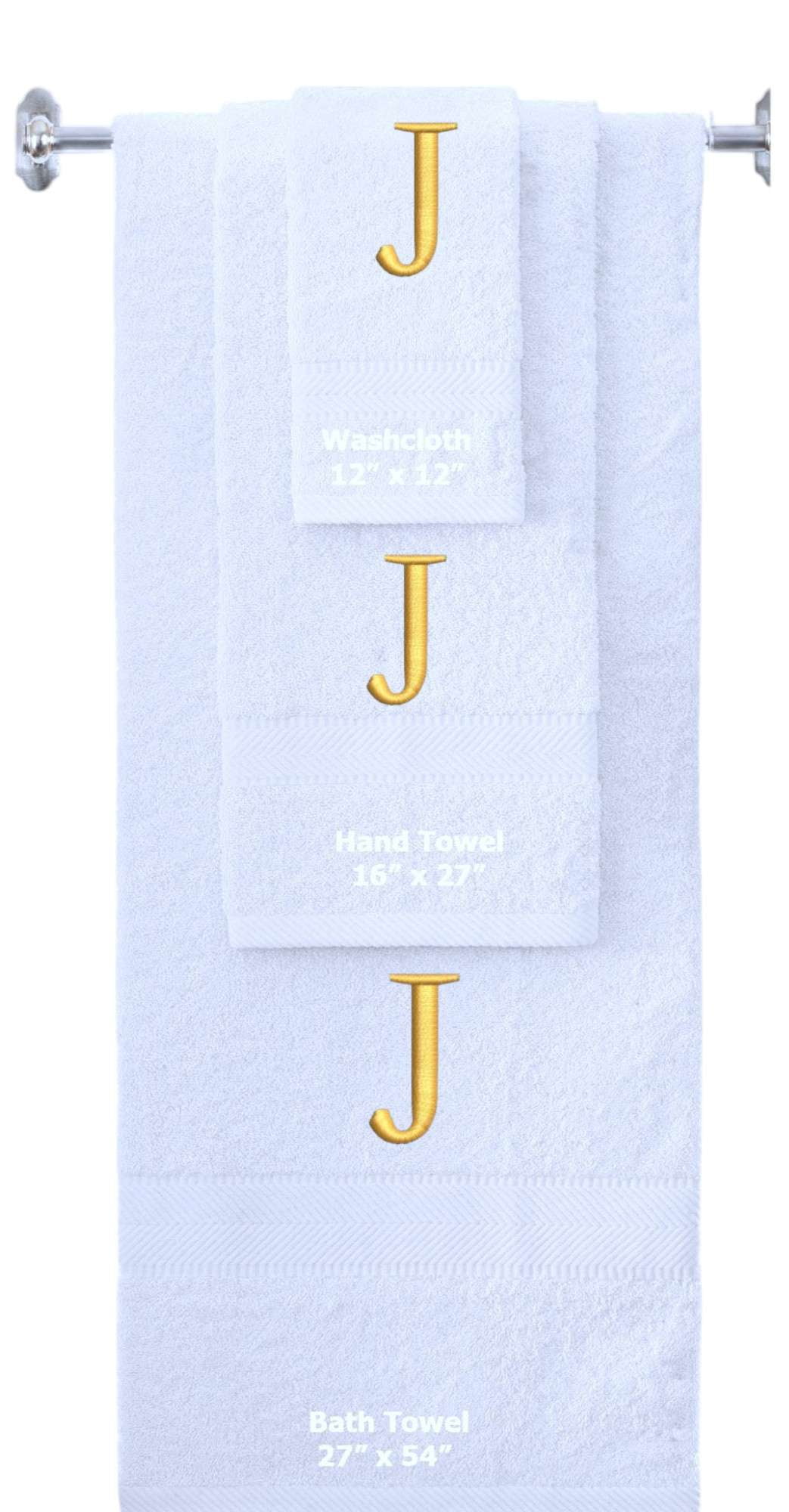 Custom Embroidered Terry Cotton Ring Spun Bath Towel, Hand Towel And ...