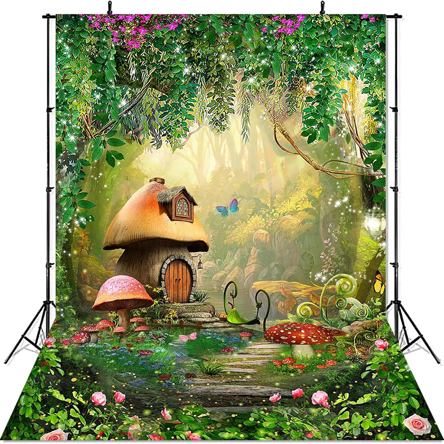 Custom Enchanted Forest Backdrop Fairy Garden Tale Wonderland Mushroom ...