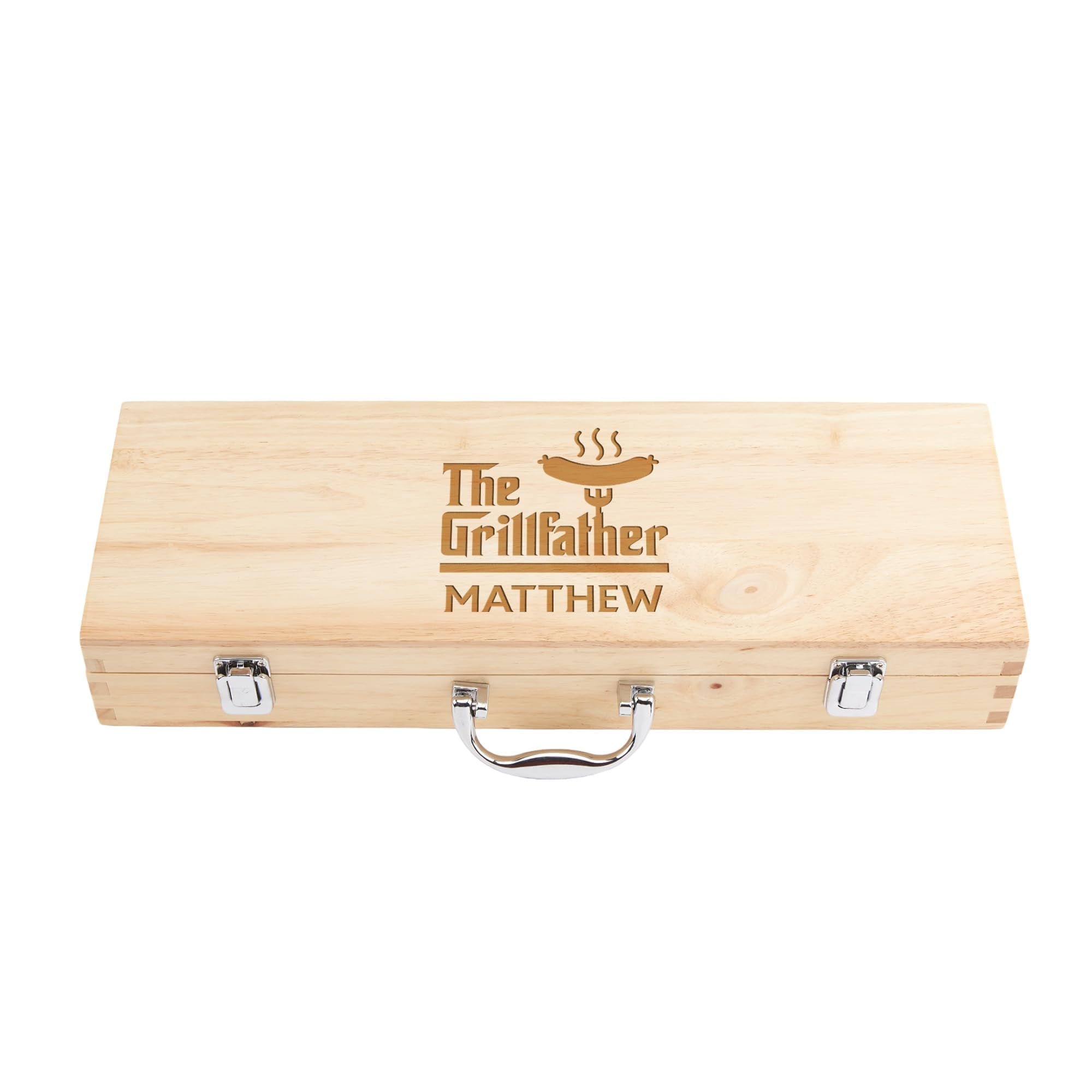 Custom Engraved BBQ Grill Set for Dad, 11pc Grilling Tool Accessories ...