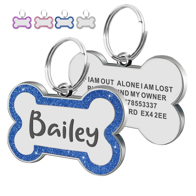 Custom Engraved Pet ID Tags, Personalized Dog Tags and Cat Tags, Bone ...