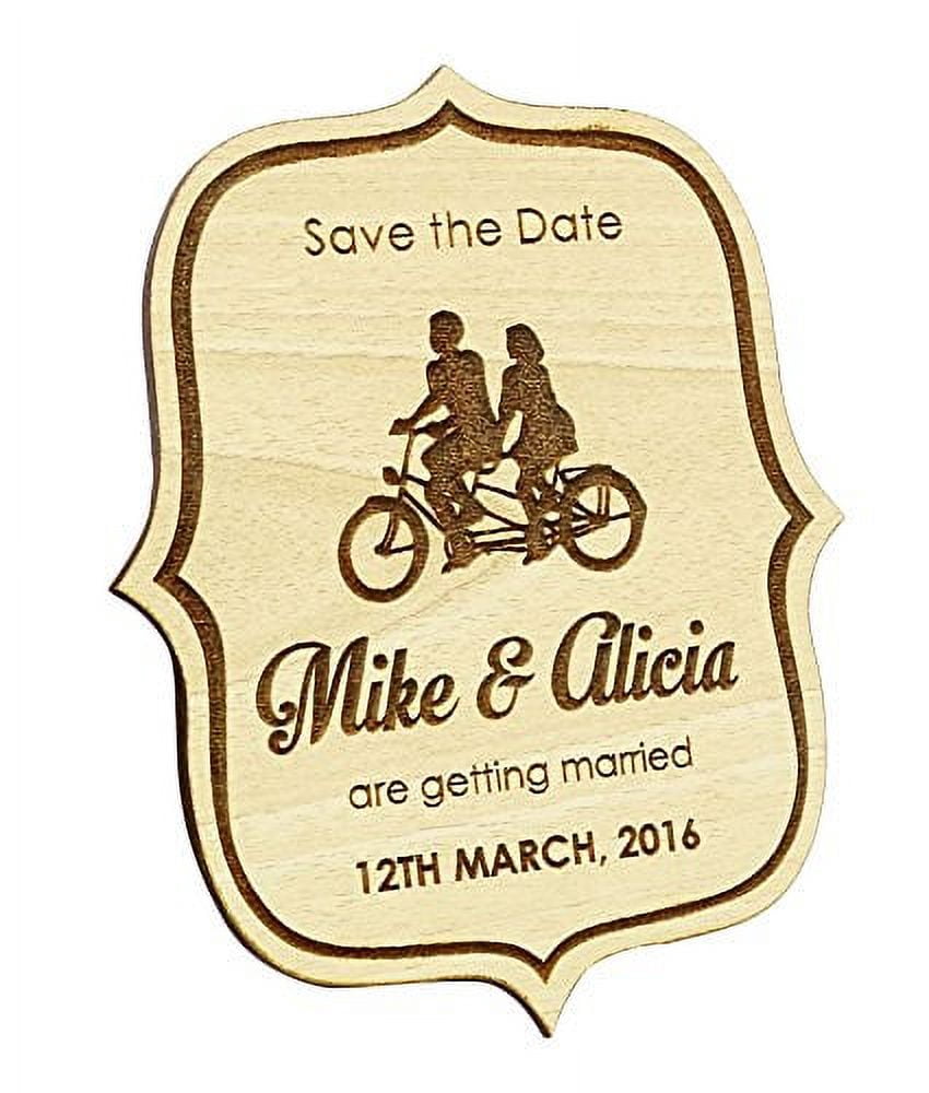 Custom Engraved Wooden Magnet Personalized Gift 10 Rustic Wedding Save ...