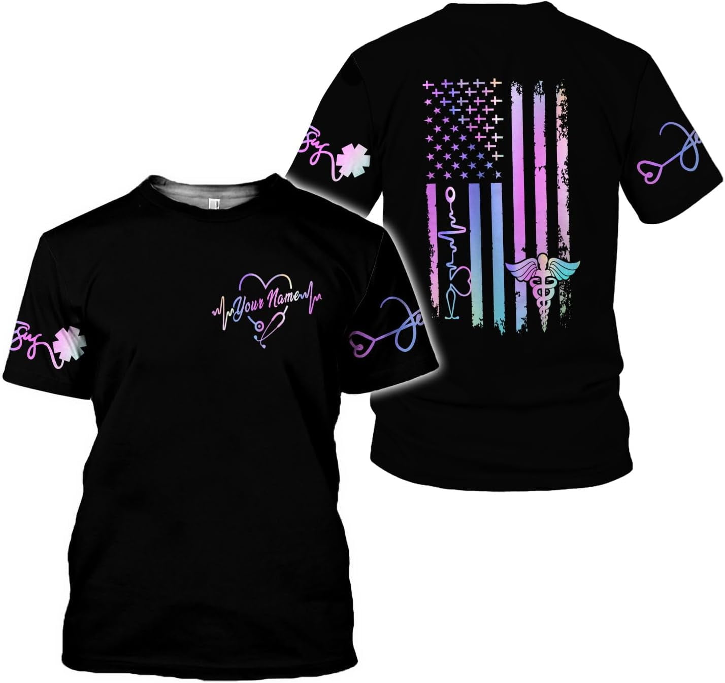 Custom Er Nurse Shirts for Women Future Nurse Shirt 3D Nursing Shirts ...