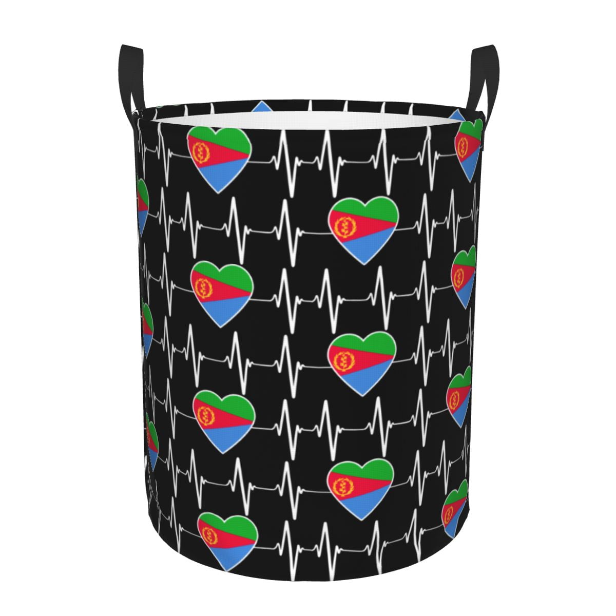 Custom Eritriea Flag Splatter Laundry Basket Foldable Eritrean Pride ...