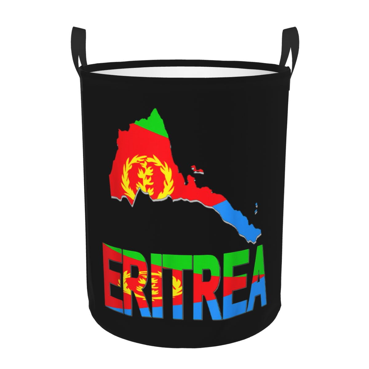Custom Eritriea Flag Splatter Laundry Basket Foldable Eritrean Pride ...