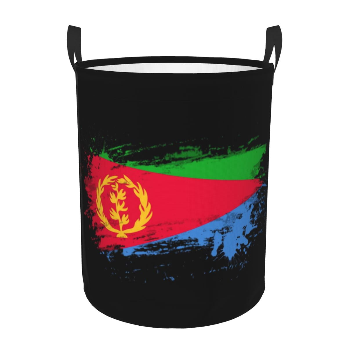 Custom Eritriea Flag Splatter Laundry Basket Foldable Eritrean Pride ...