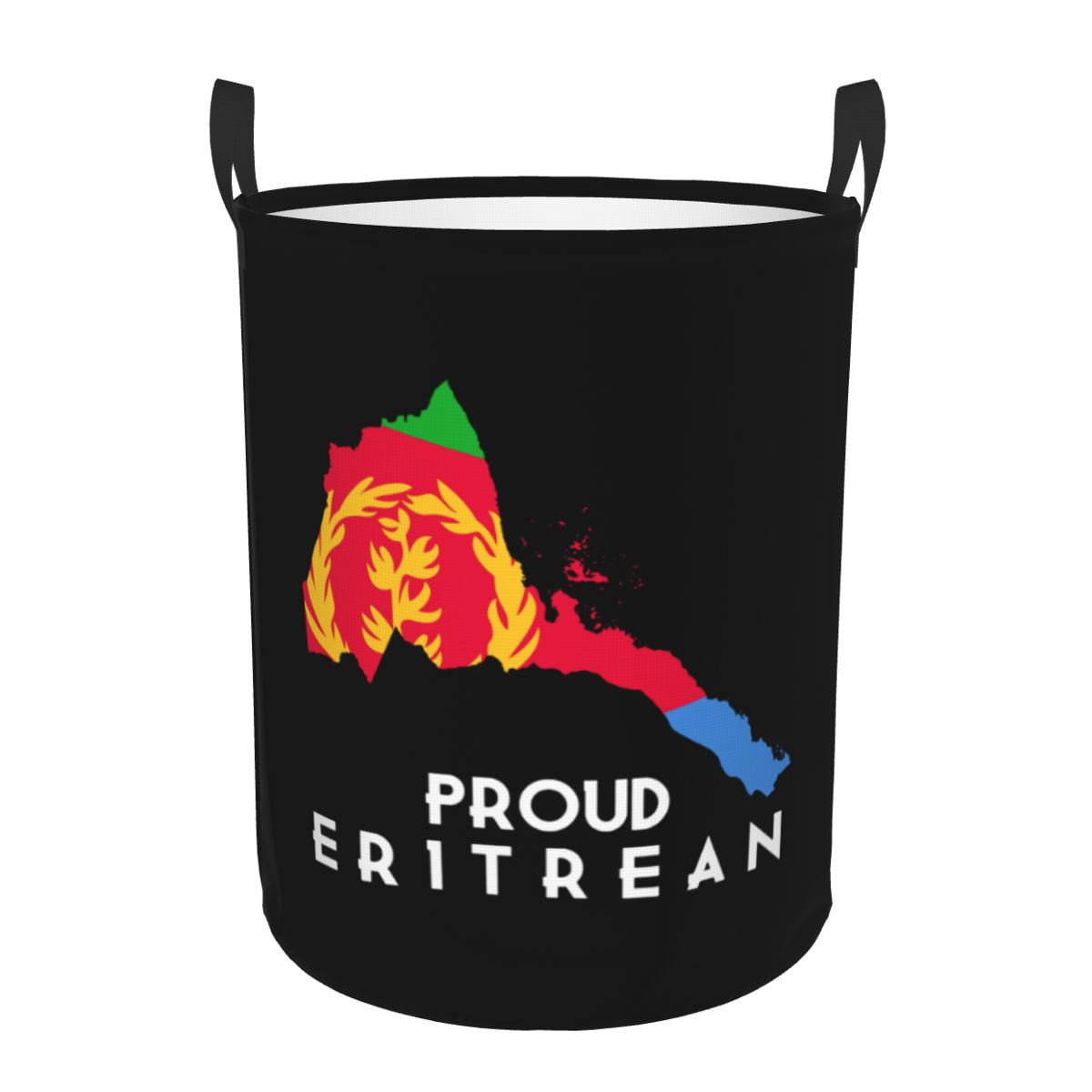 Custom Eritriea Flag Splatter Laundry Basket Foldable Eritrean Pride ...