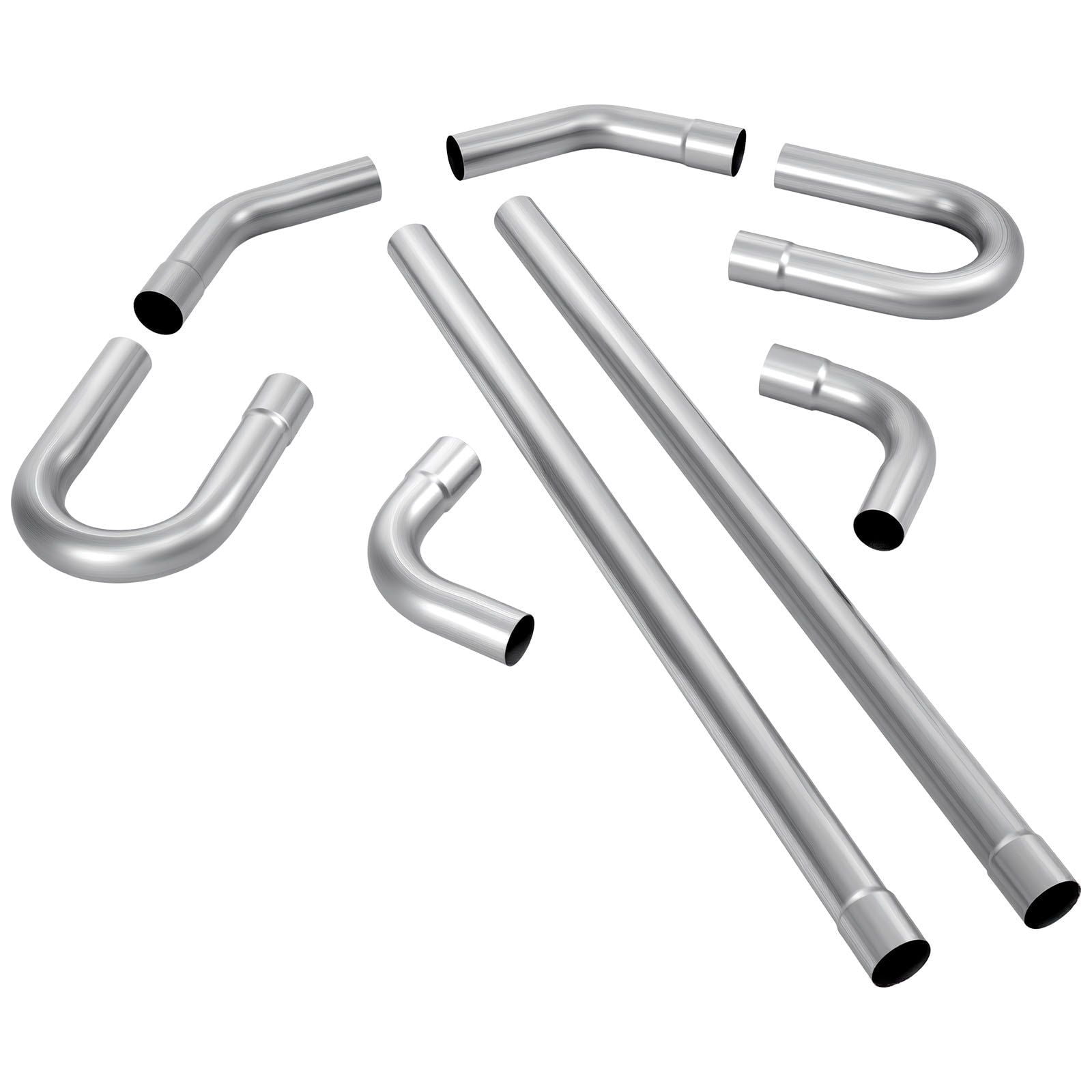 Custom Exhaust Tubing Kit: 8-Piece 2.25" Mild Steel Straight & U-Bend ...