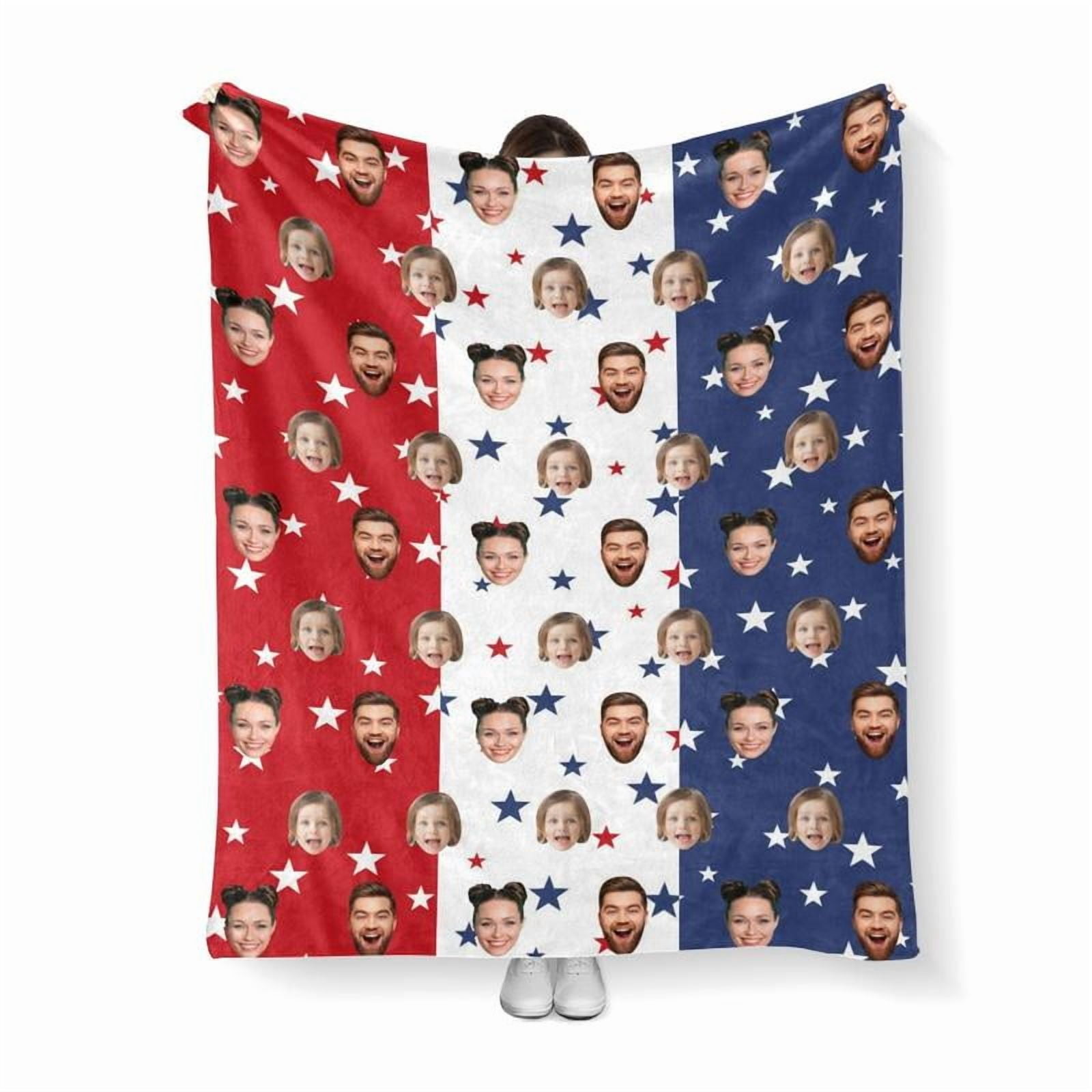 Custom Face Blanket with Photos Personalized Faces Blanket with Picture ...