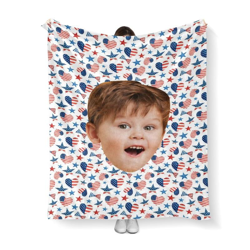 Custom Face Blanket with Photos Personalized Faces Blanket with Picture ...