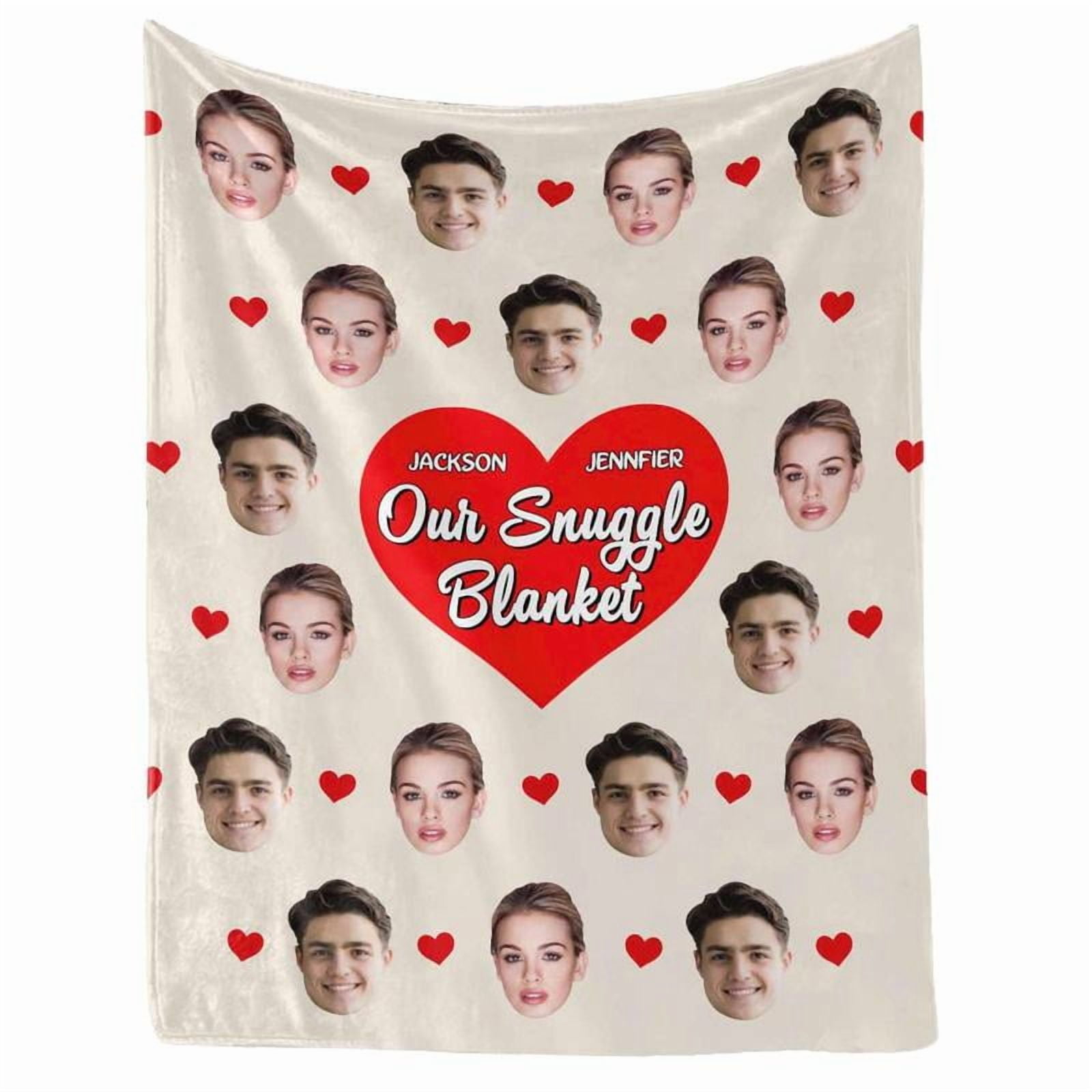 Custom Face Blanket with Photos Personalized Faces Blanket with Picture ...