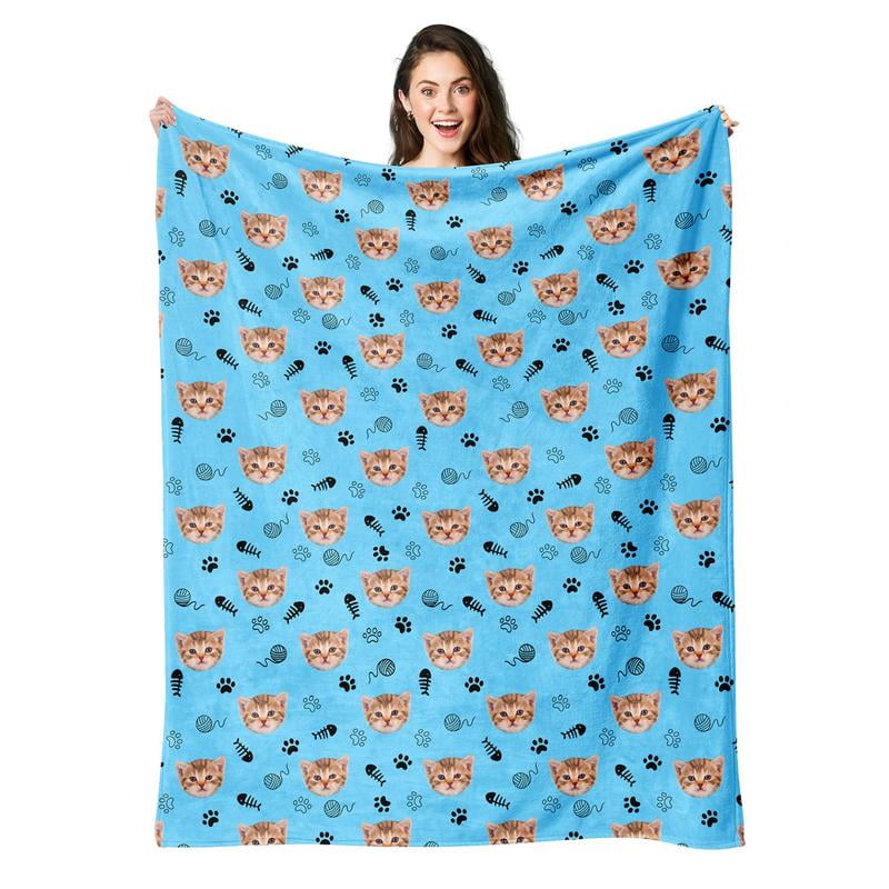 Custom Face Blanket with Photos Personalized Faces Blanket with Picture ...