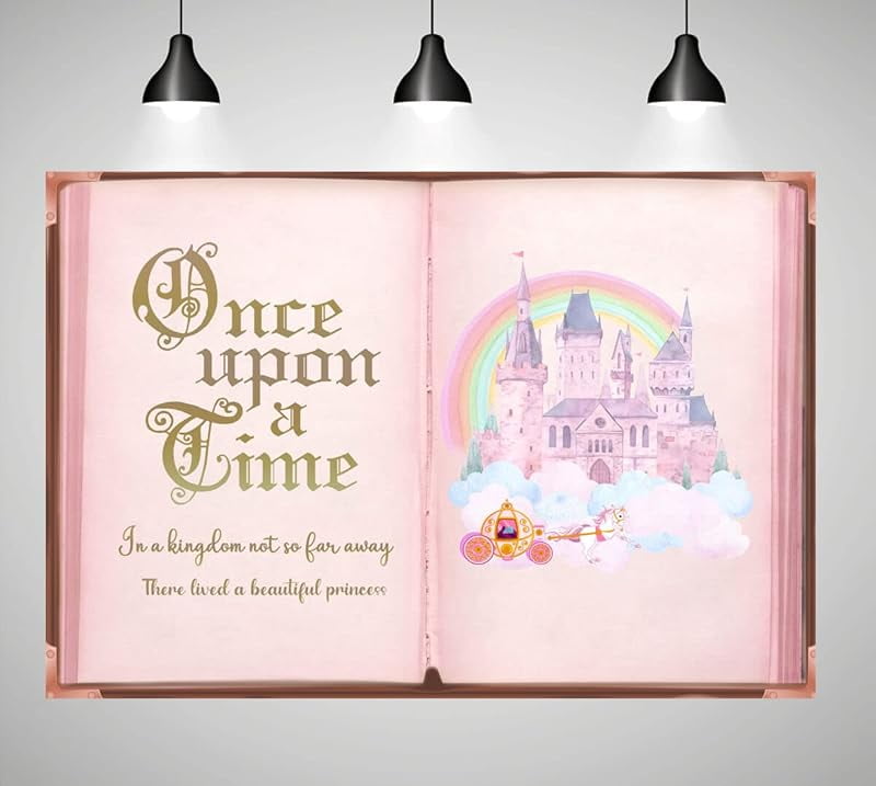 Custom Fairy Tale Books Backdrop for Girls Once Upon a Time Backdrops ...