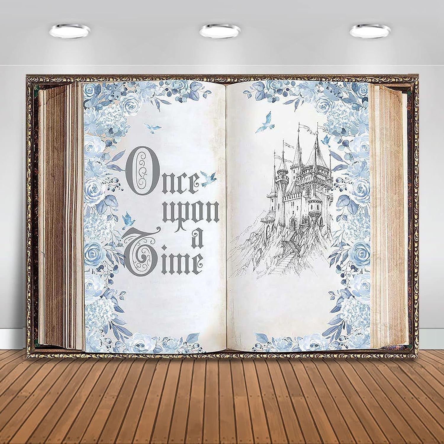 Custom Fairy Tale Books Backdrop Once Upon a Time Ancient Castle ...