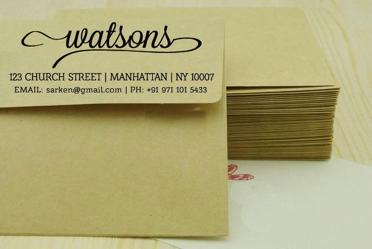 Custom Family Address Stamp Personalized Rubber Stamp Self Inking ...