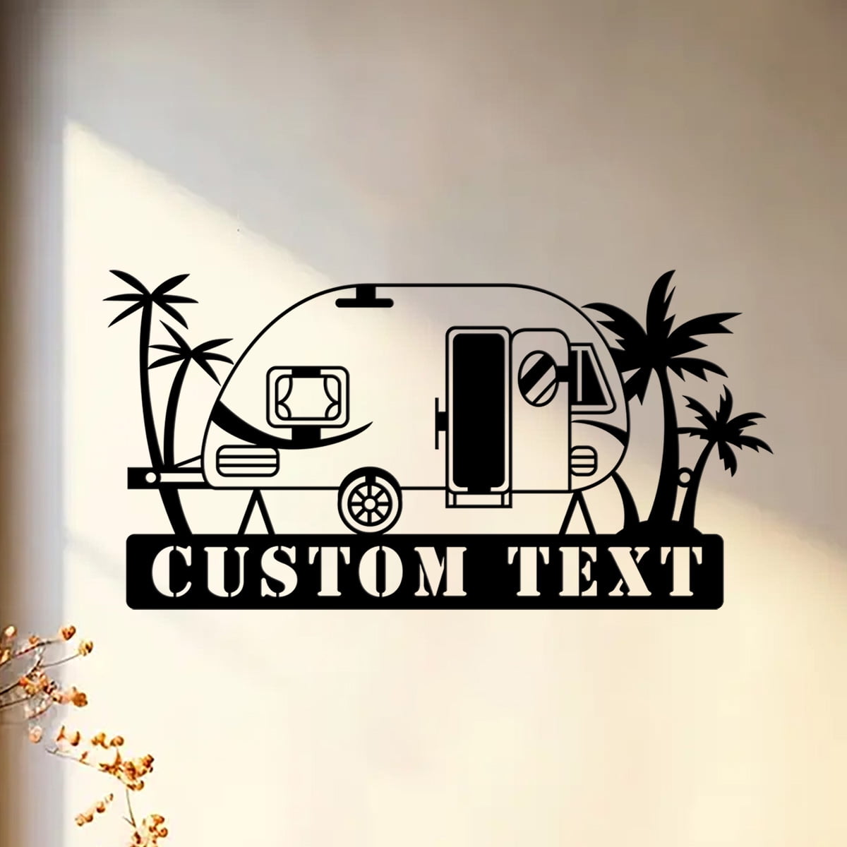 Custom Family Camping Car Metal Wall Art Personalized Happy Camper Van ...