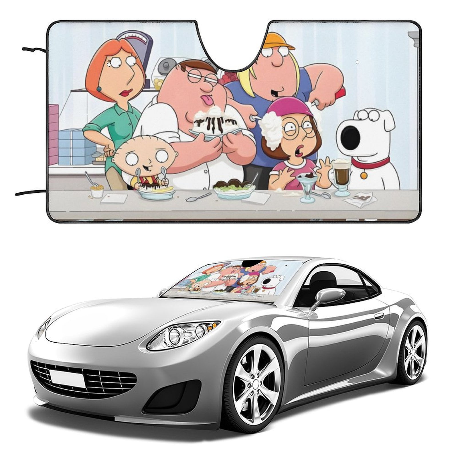 Custom Family Guy Car Truck and SUV Windshield Visor Car Visor Heat ...