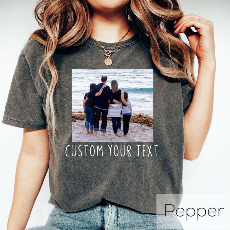 Custom Family Photo T-Shirt, Personalized Picture Tee, Unique Gift ...