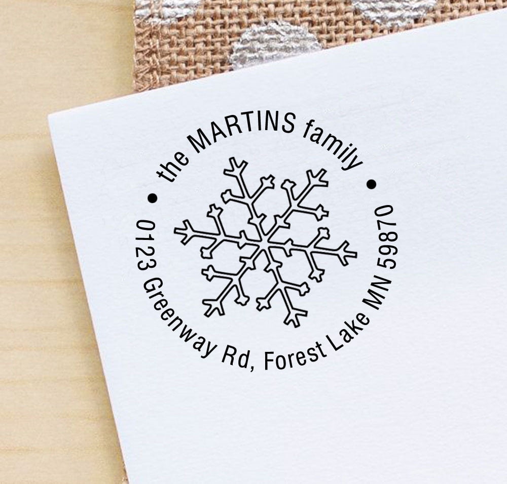 Custom Family Round Address Stamp Self Inking Personalized Logo Stamp ...