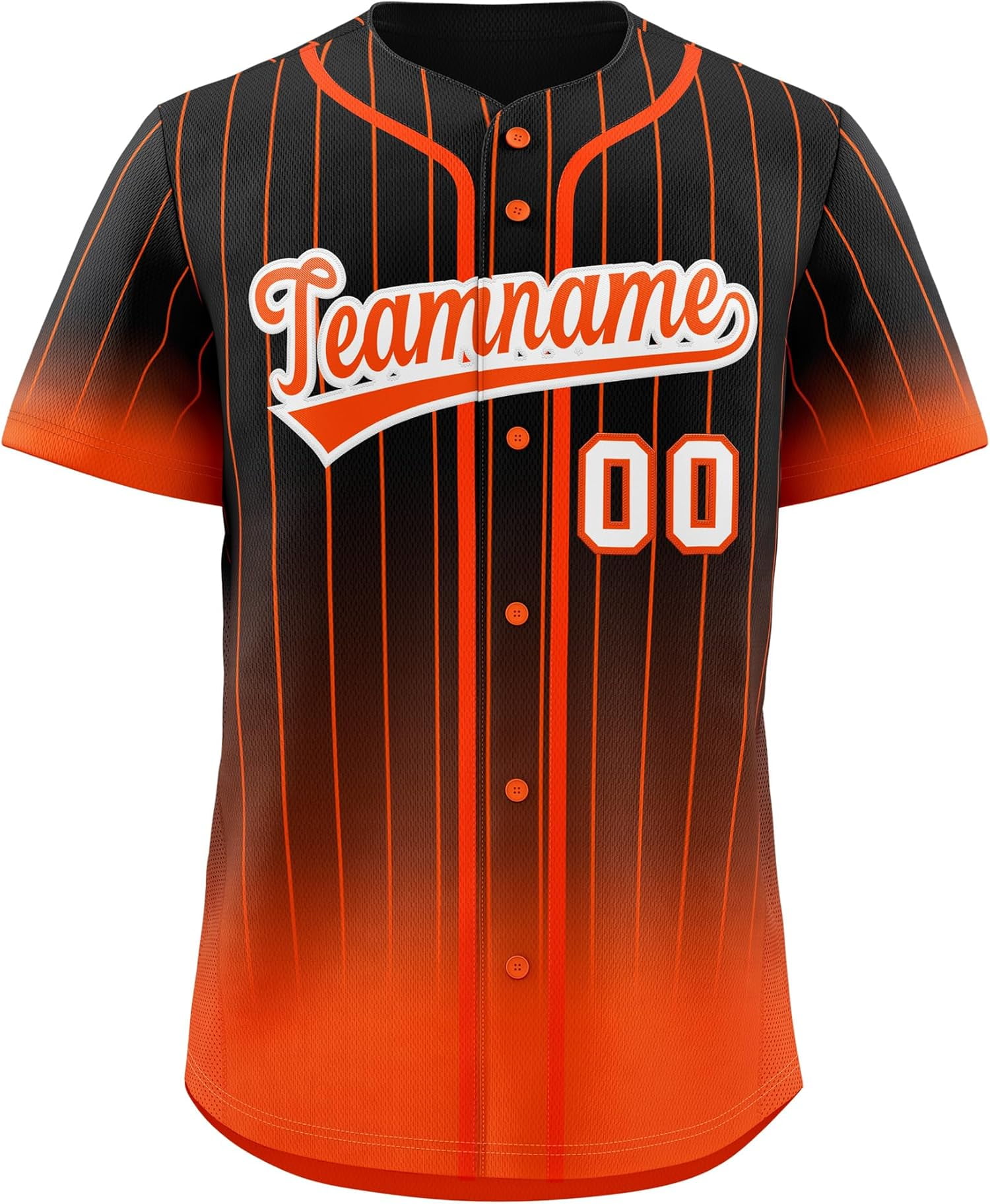 Custom Fashion Gradient Baseball Jersey Button Down Shirt Personalized ...