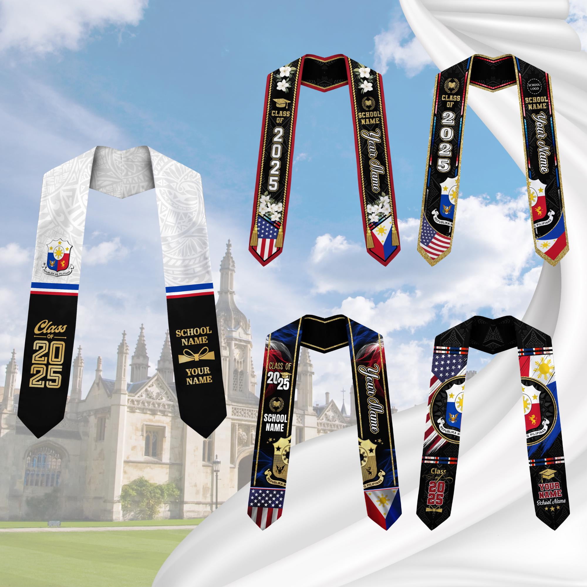 Custom Filipino Graduation Sash 2025,Filipino Graduation Sash ...