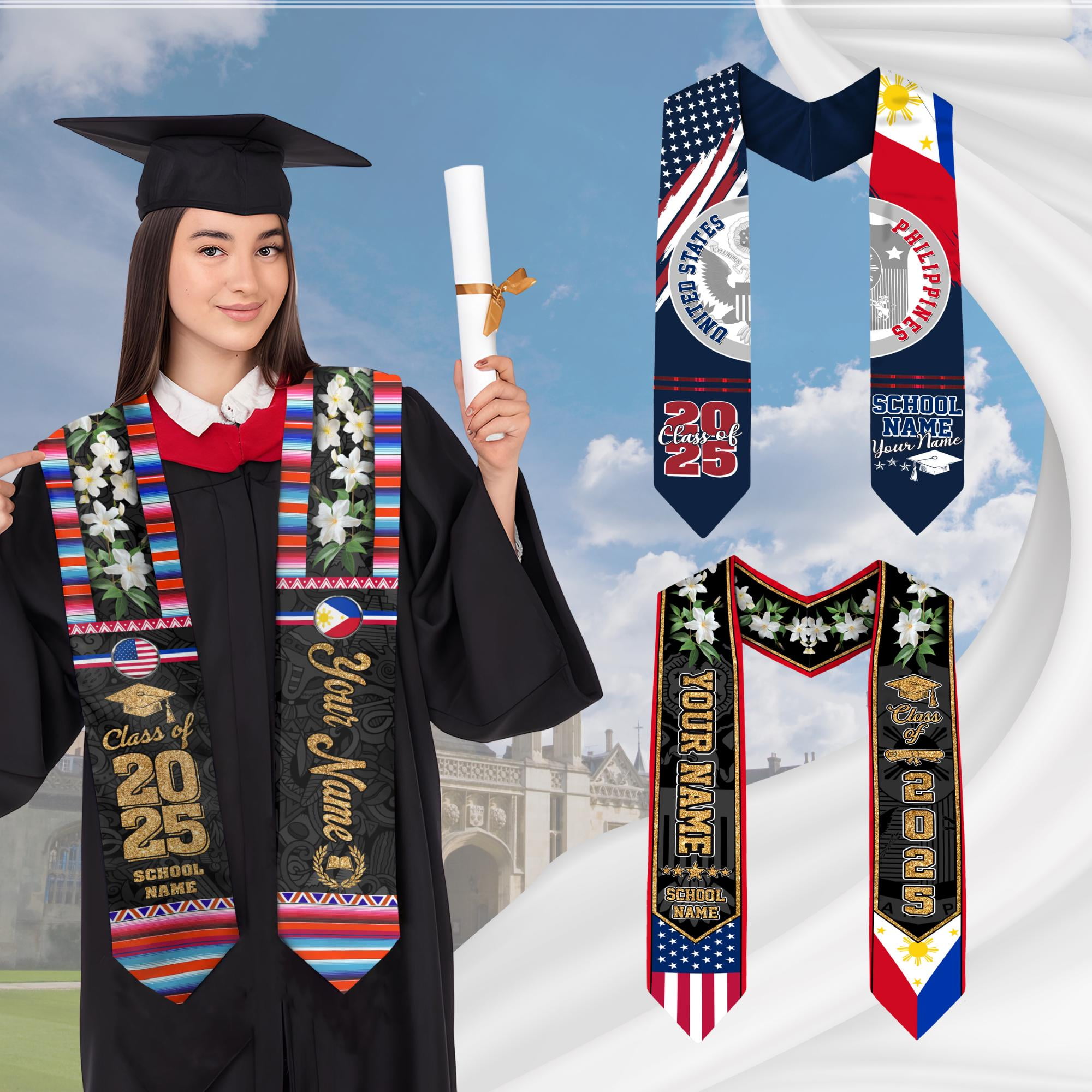 Custom Filipino Graduation Sash 2025,Filipino Graduation Sash ...