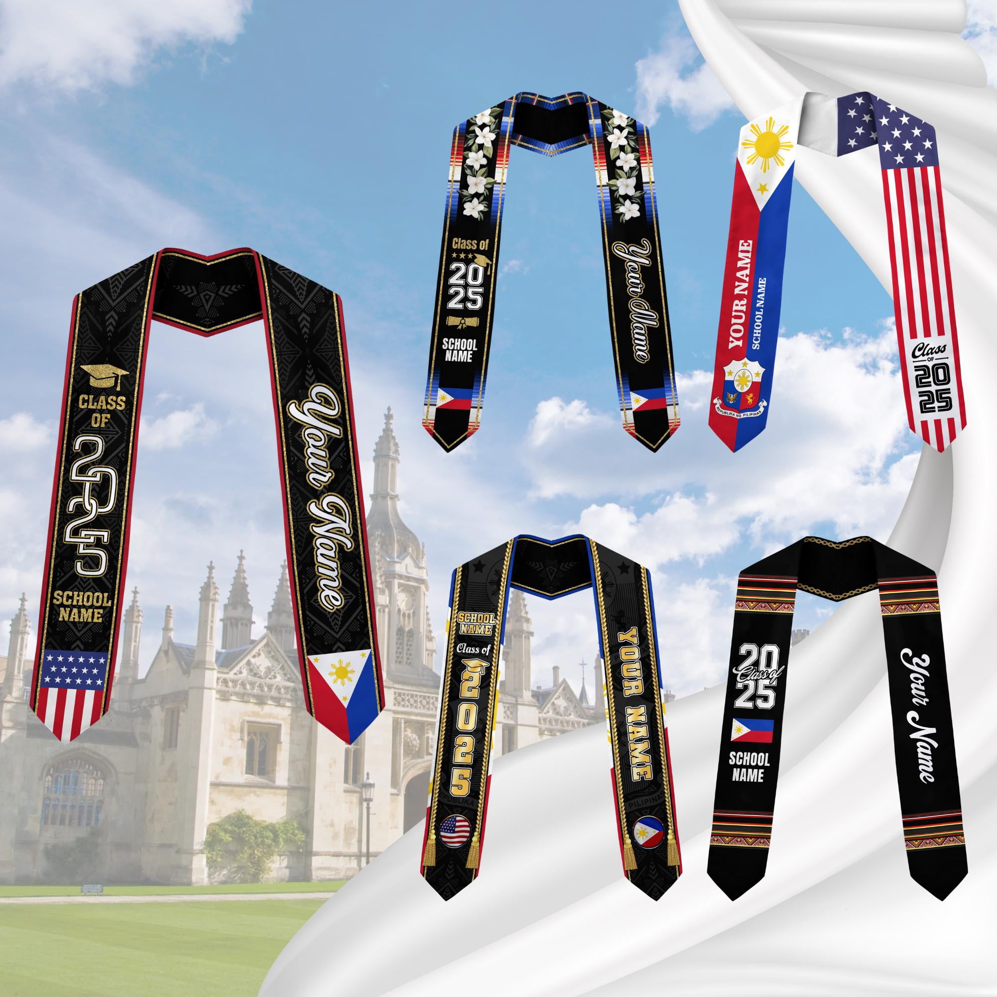 Custom Filipino Graduation Sash 2025,Filipino Graduation Sash ...