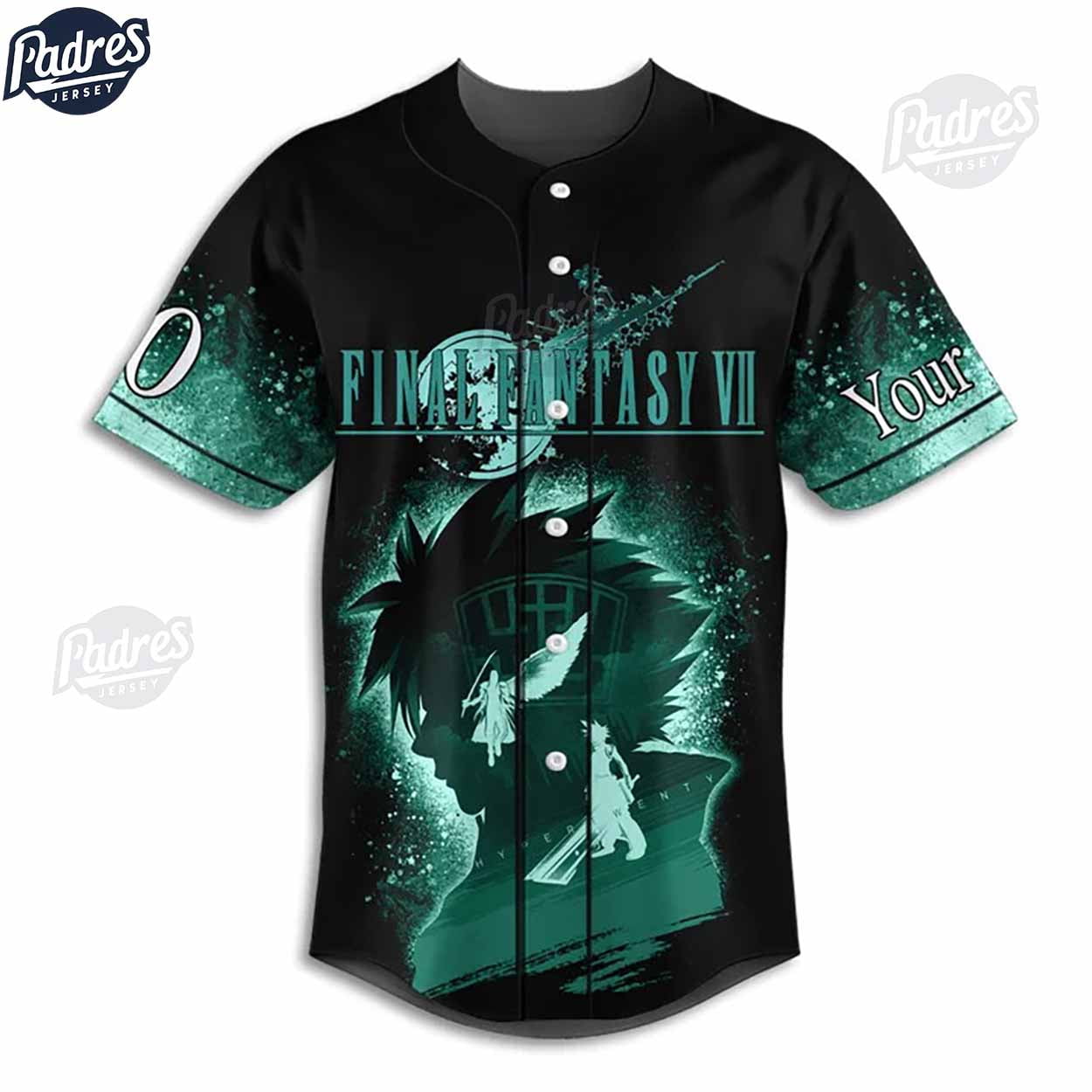 Custom Final Fantasy VII Baseball Jersey - Walmart.com