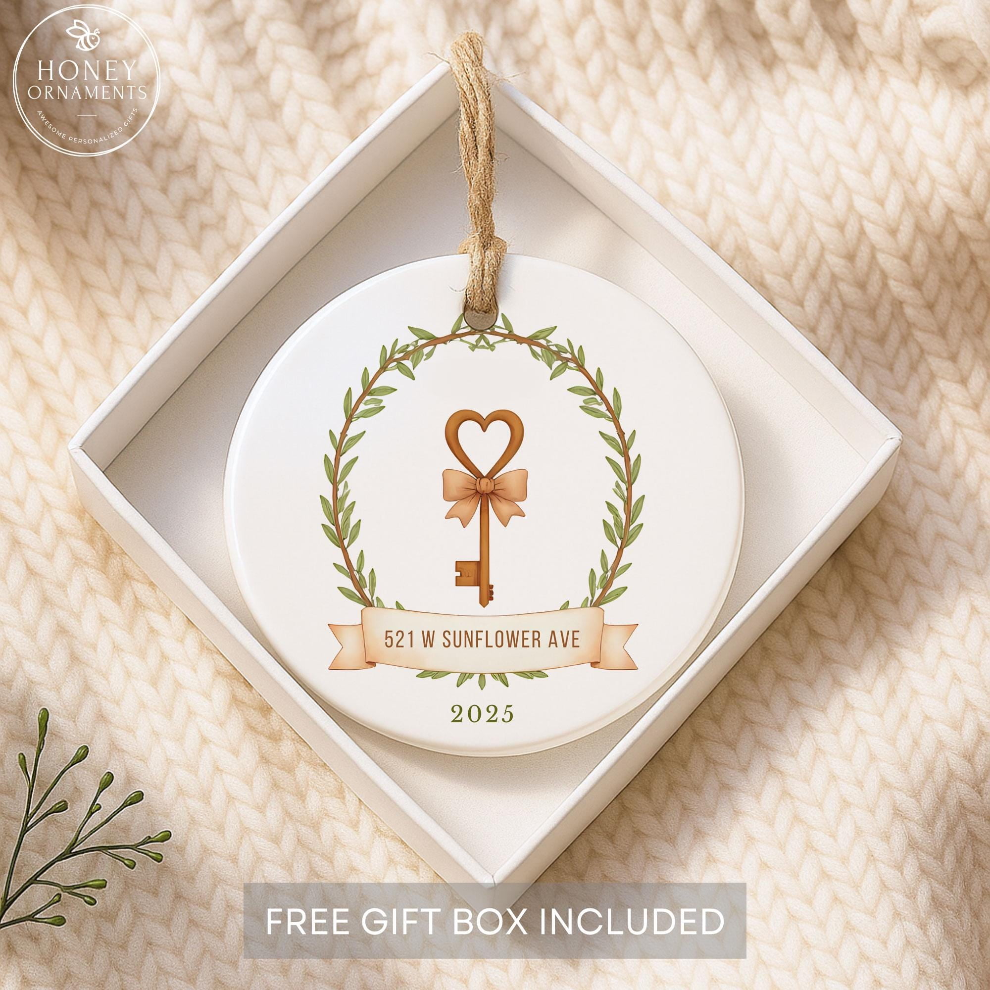Custom First Christmas New Home Ornament 2025 House Key Design ...