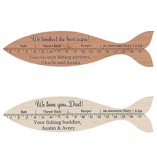 Custom Fish Ruler Wooden Personalized Engraved Fish Measurement Tool ...