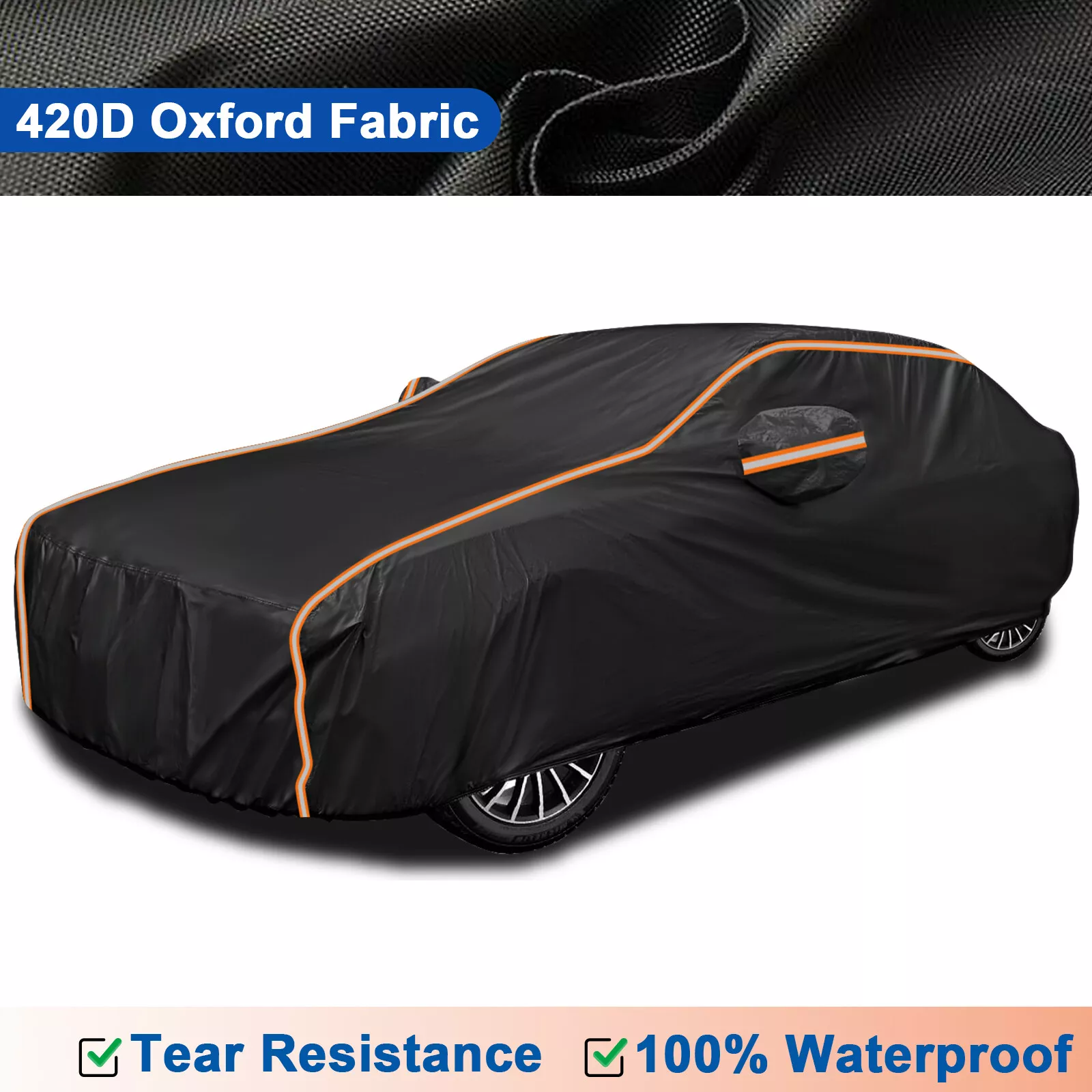 Custom Fit Ford Mustang 2015-2024 Car Cover, 420D Heavy Duty Full ...