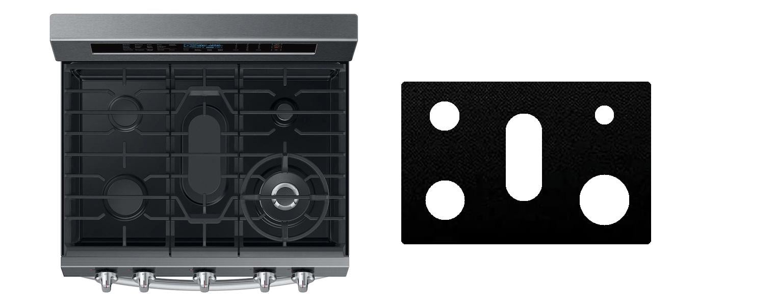 Custom Fit Reusable Burner Liner for Samsung Gas Range Stove Protect ...