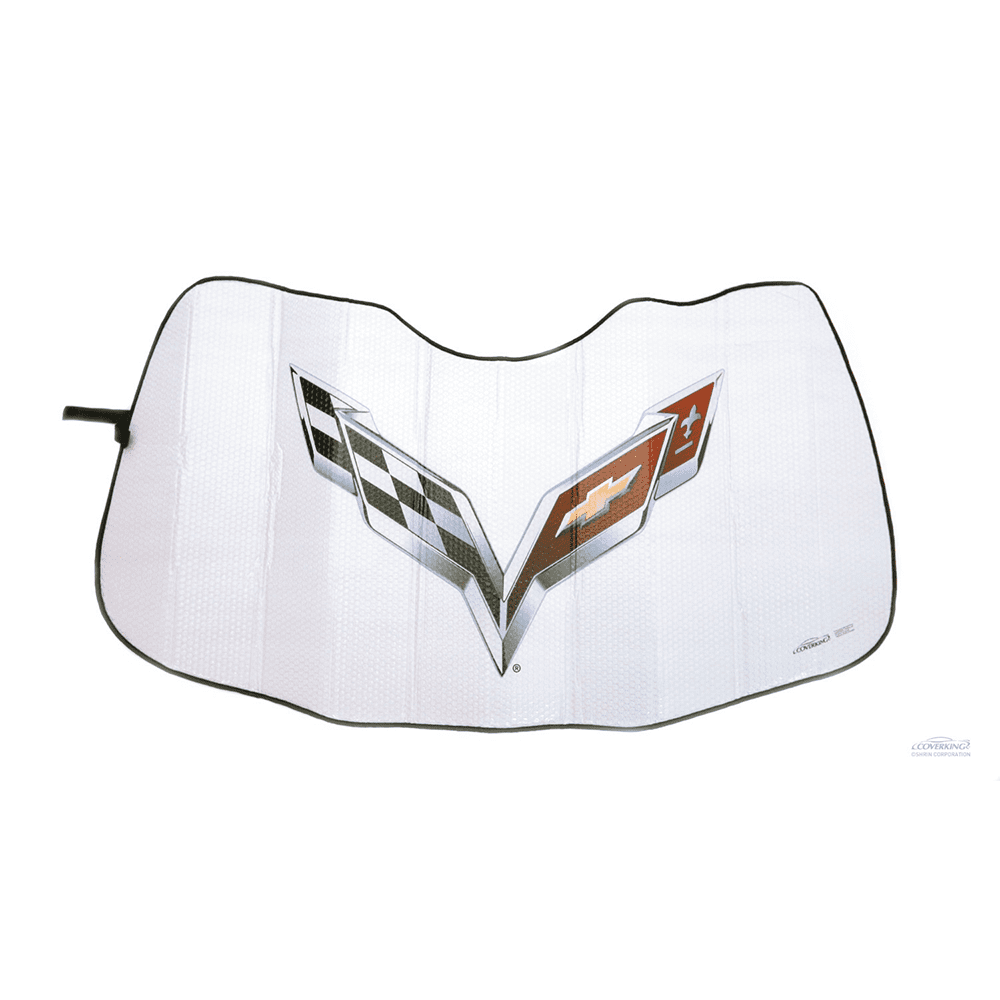 Corvette C7 Custom Fit Sunshade with Flags - Officially Licensed Car ...