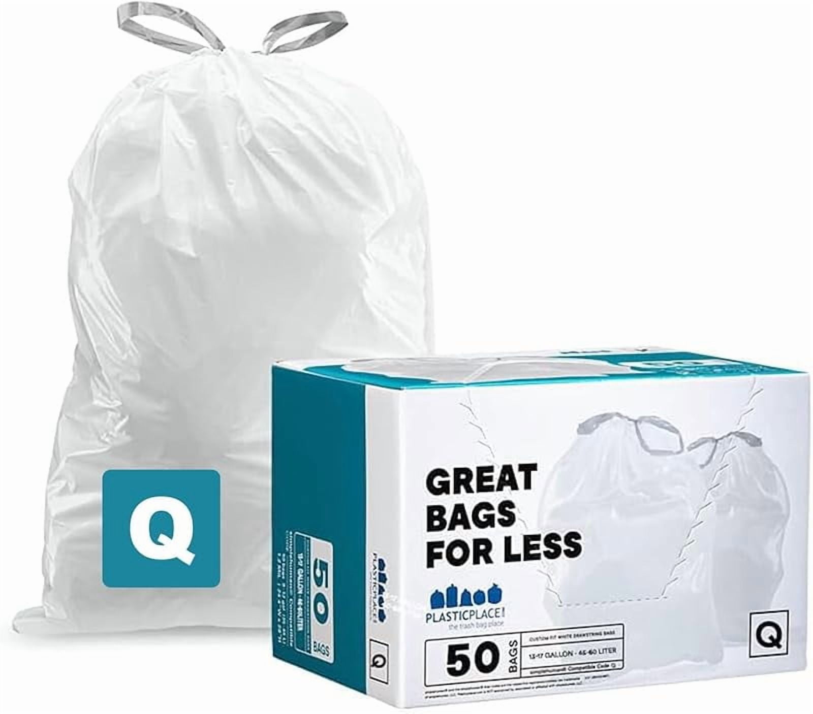 Custom Fit Trash Bags Compatible with(200 Count) Drawstring Garbage ...