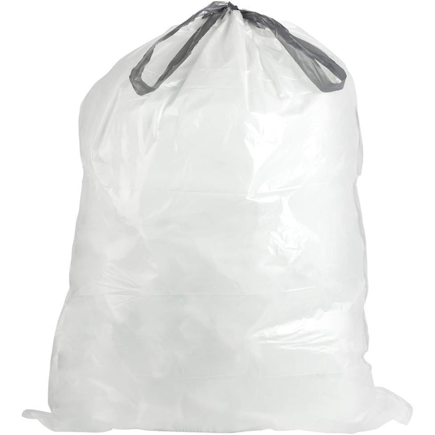 Custom Fit Trash Bags, White Drawstring Garbage Bags Liners, 10 Gallon ...