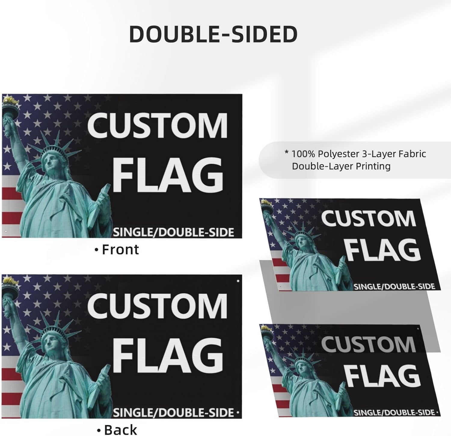 Custom Flag 3X5 Ft Personalized Double Sided Outdoor Flags With Text ...