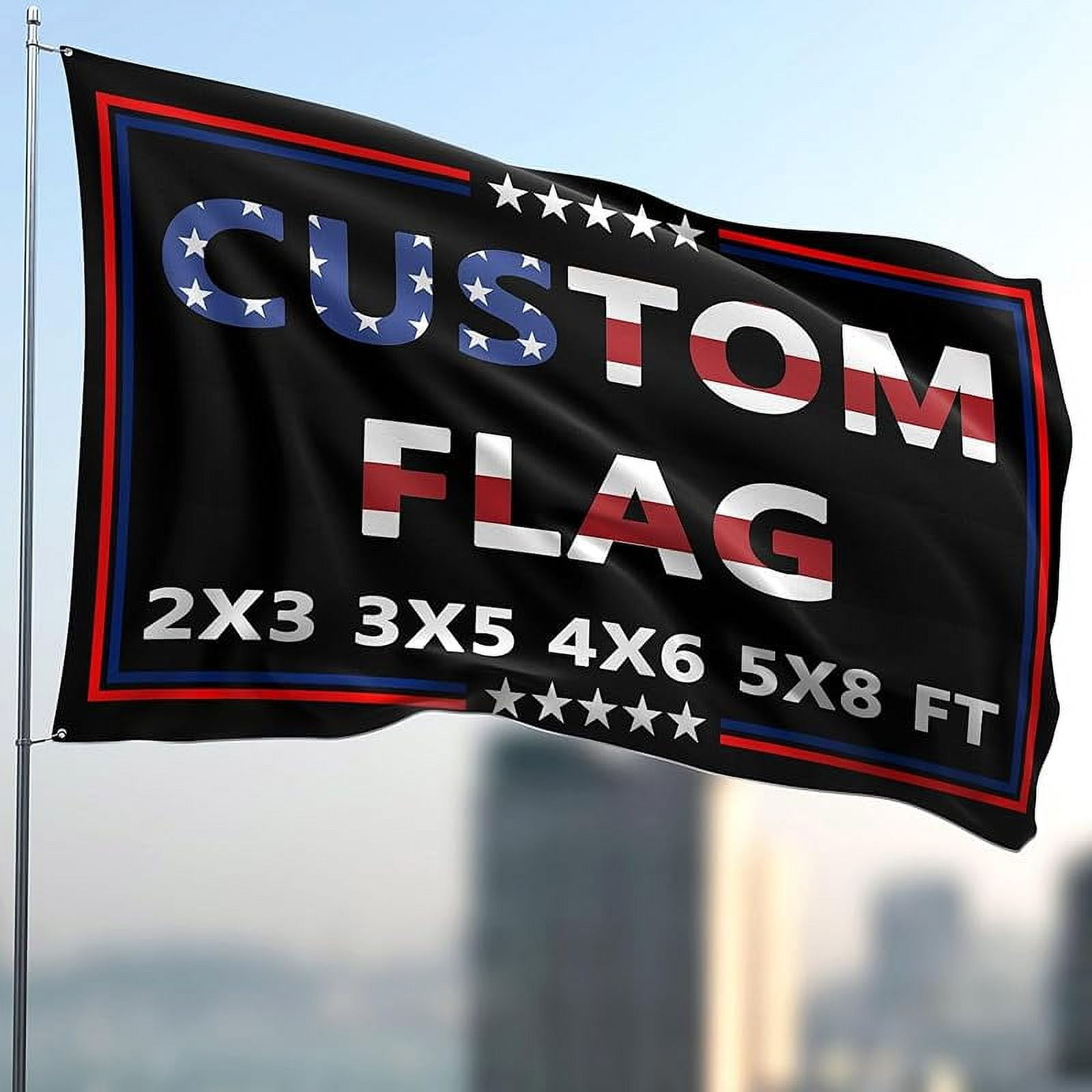 Custom Flag 3x5 Ft Double Sided Outdoor,Personalize Print Your Own Text ...