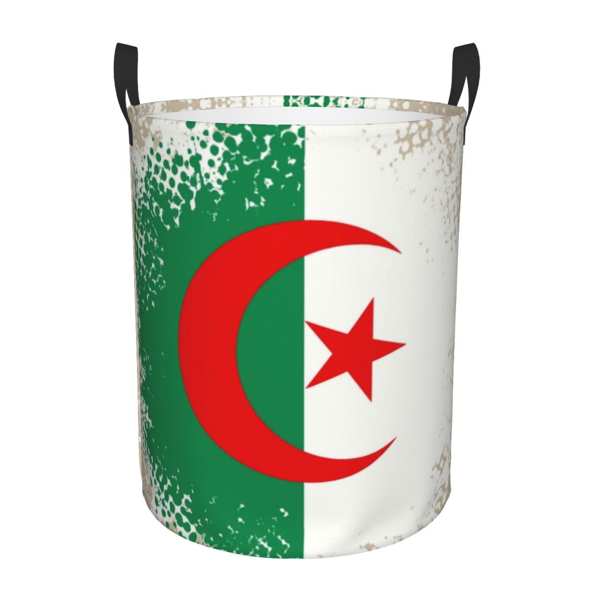 Custom Flag Of Algeria Splash Laundry Basket Foldable Algerian Proud Patriotic Clothes Toy ...